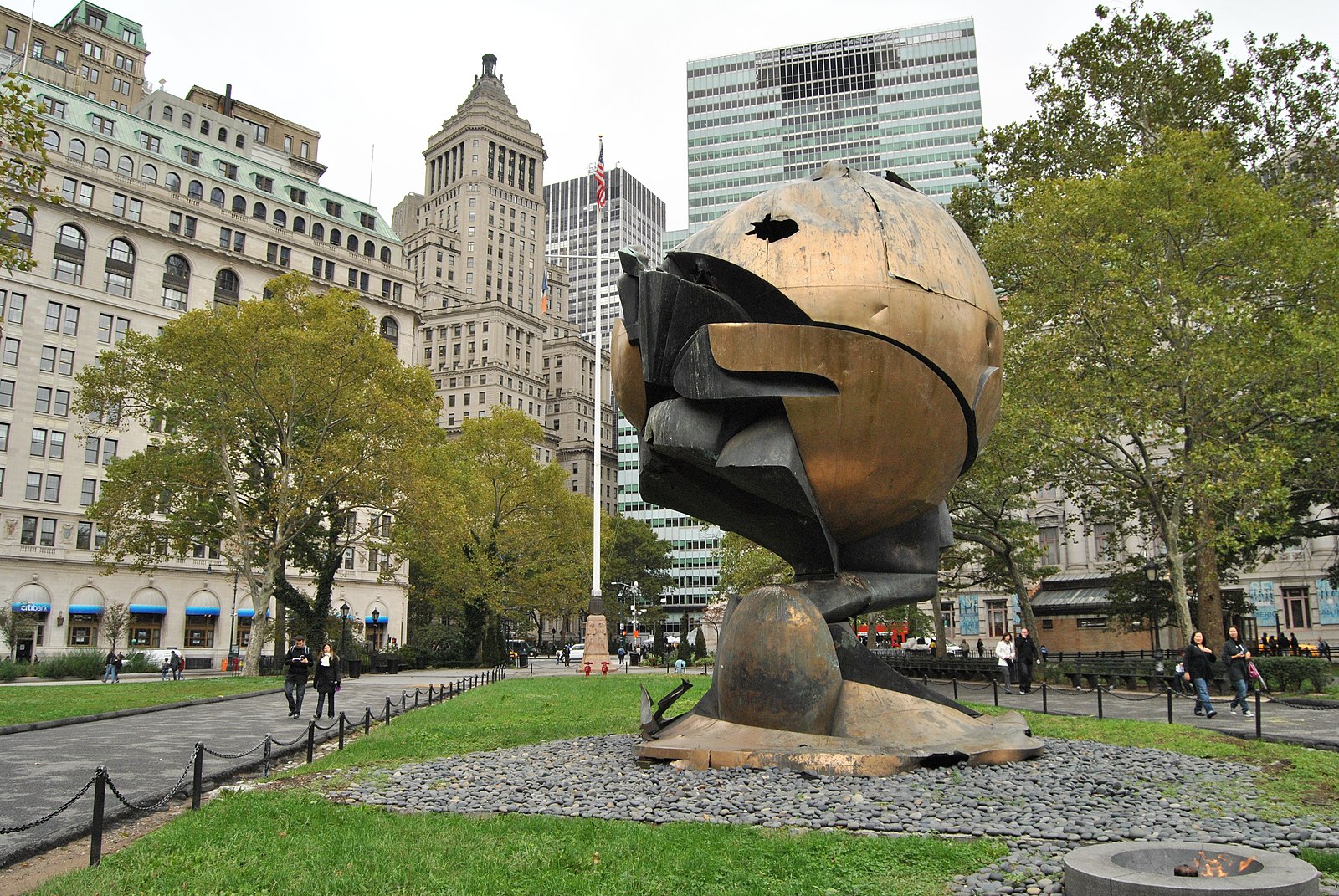 How the World Trade Center Sphere Traveled NYC After 9/11 - 911 Ground Zero